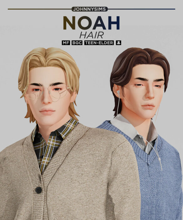 noah hair info base game compatible - The Sims Guide
