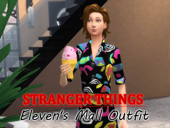 Sims 4 CC Stranger Things Eleven's Mall Outfit - The Sims Guide