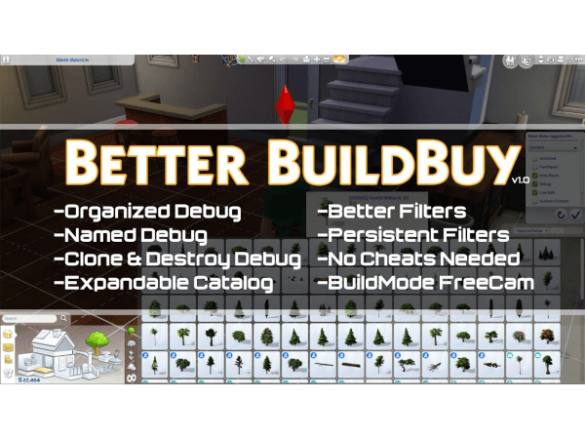 The Sims 4 Better BuildBuy Organized Debug TwistedMexi - The Sims Guide