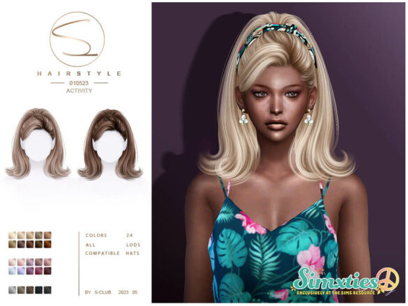 sclub ts4 Simxties Alpha hairstyle 010523 - The Sims Guide