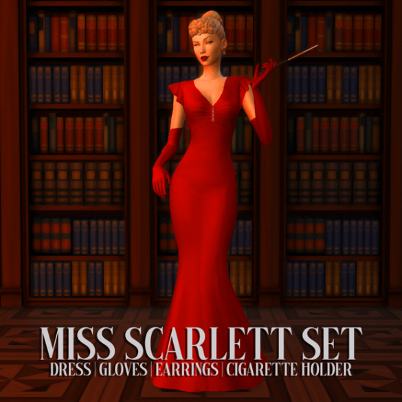 Miss Scarlett Set - Simblreen 2023 - The Sims Guide