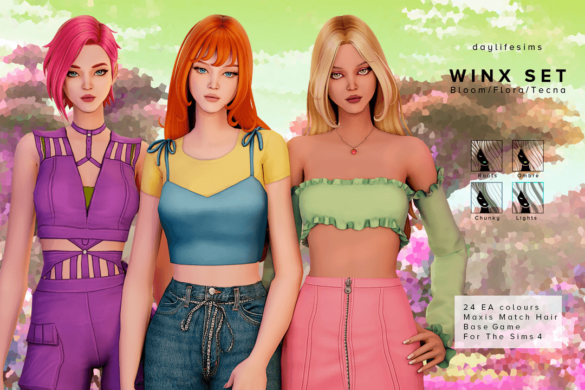 WINX CLUB SET - Bloom, Flora and Tecna - The Sims Guide